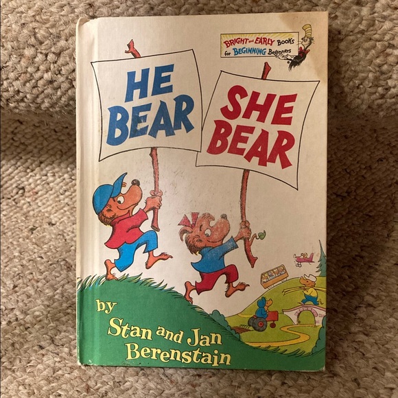 Dr. Seuss | Accents | Rare Dr Seuss Bookhe Bear She Bear By Stan Jan ...